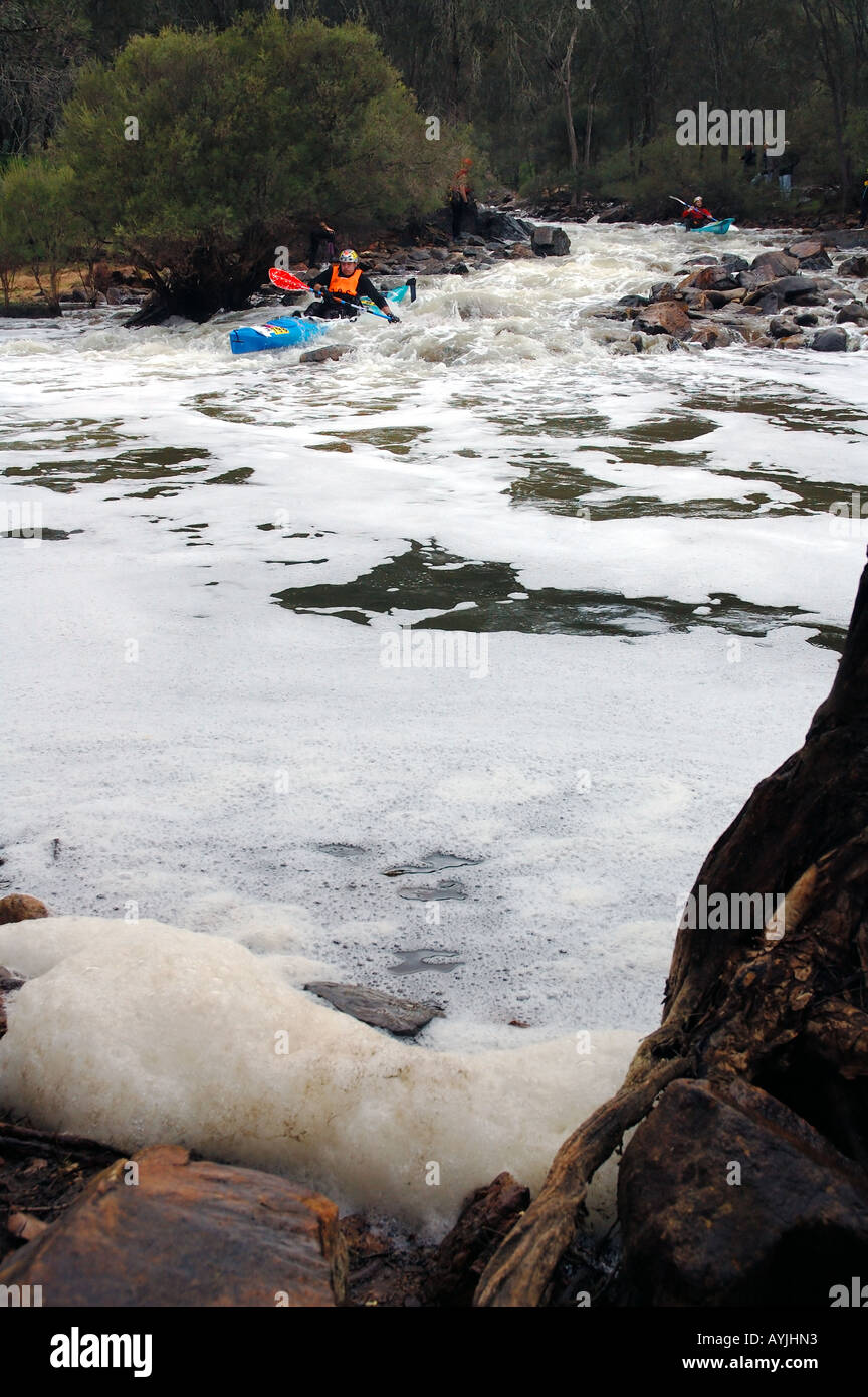 Kayakers competing in the Avon Descent, a famous whitewater race near ...