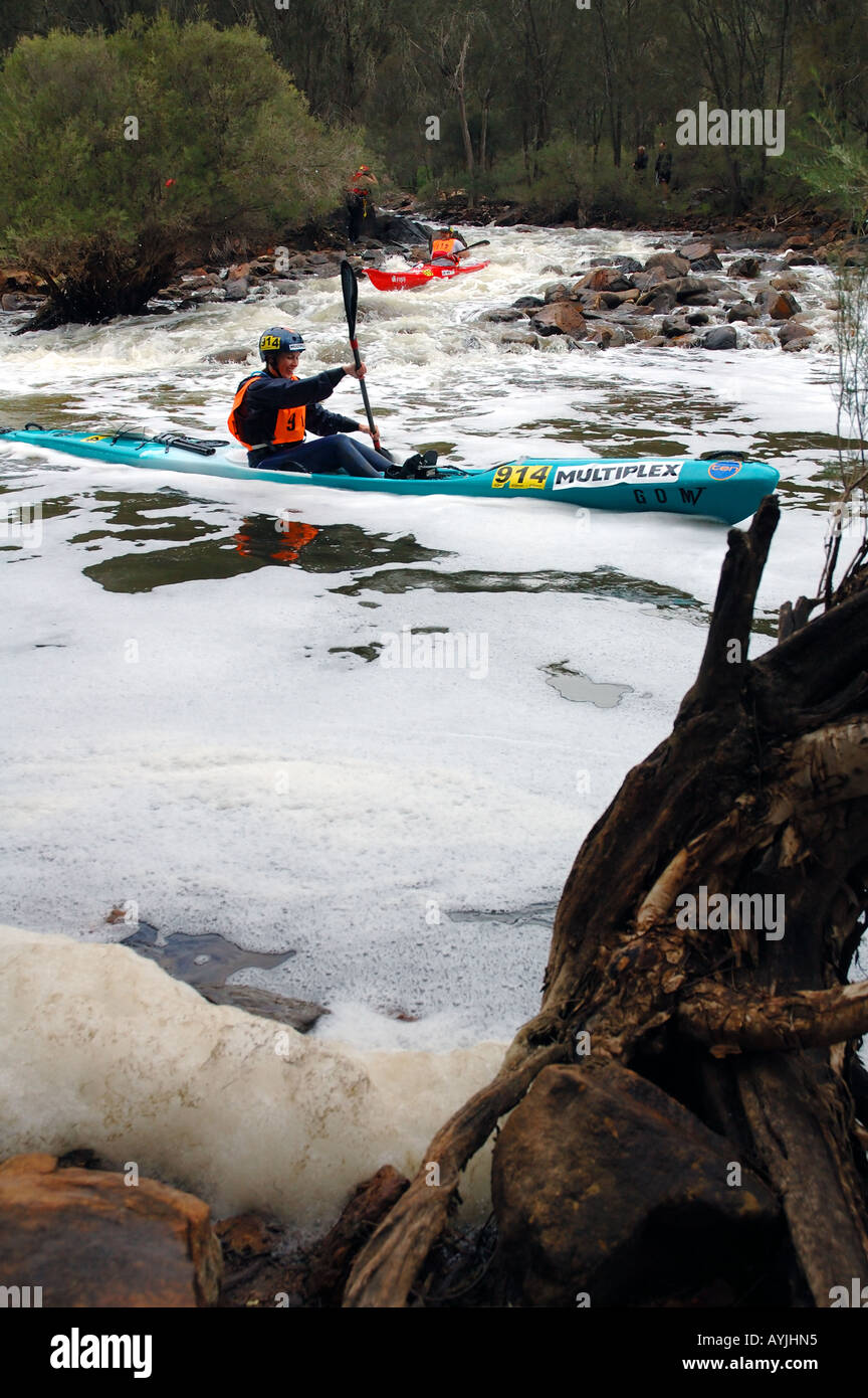 Kayakers competing in the Avon Descent, a famous whitewater race near ...