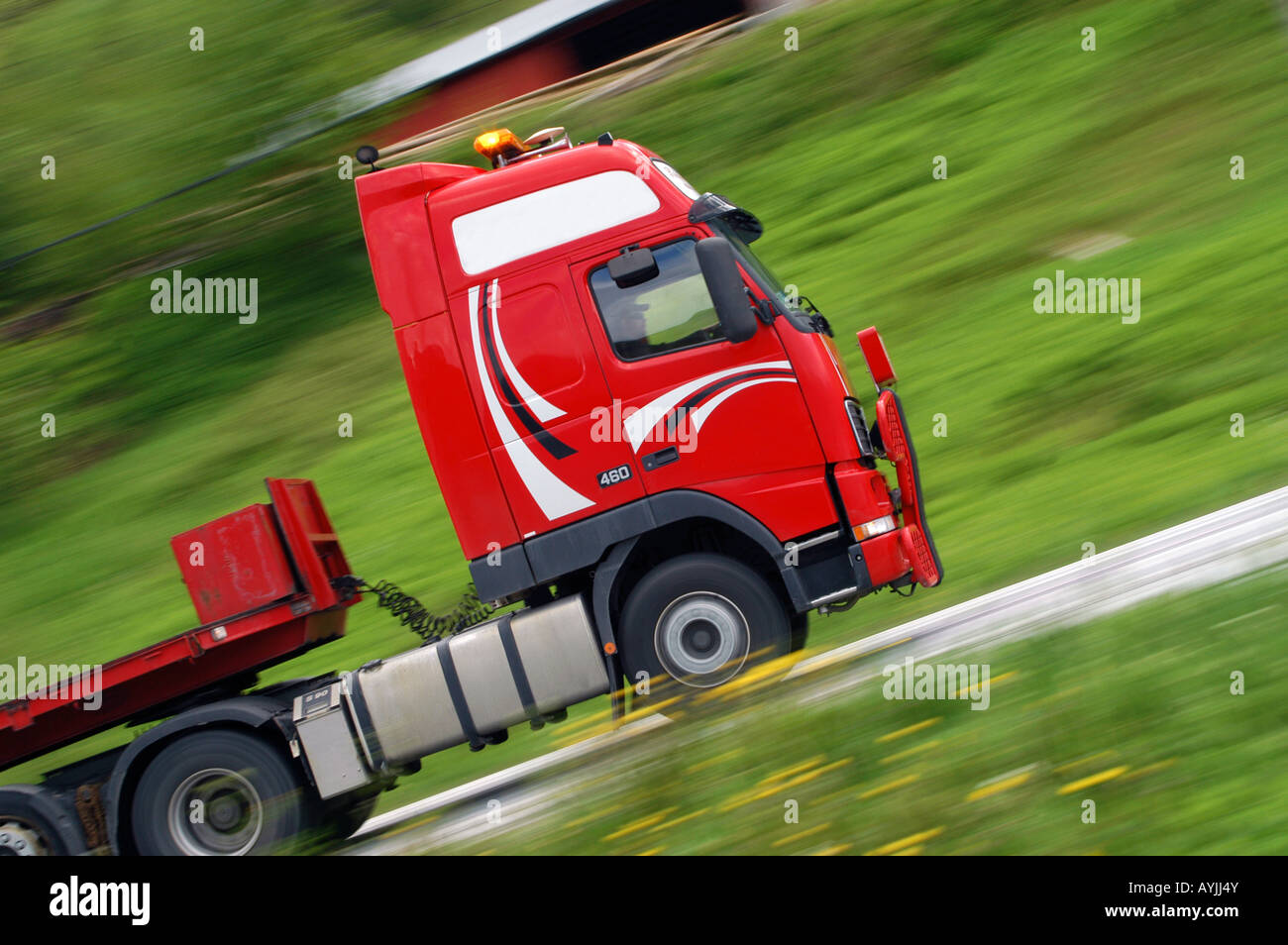 Scania 460 lorry speeding through the countryside Stock Photo - Alamy