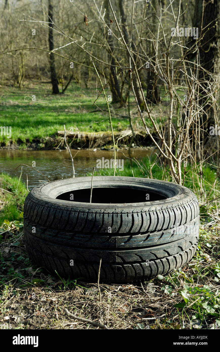 Waste in nature Stock Photo - Alamy