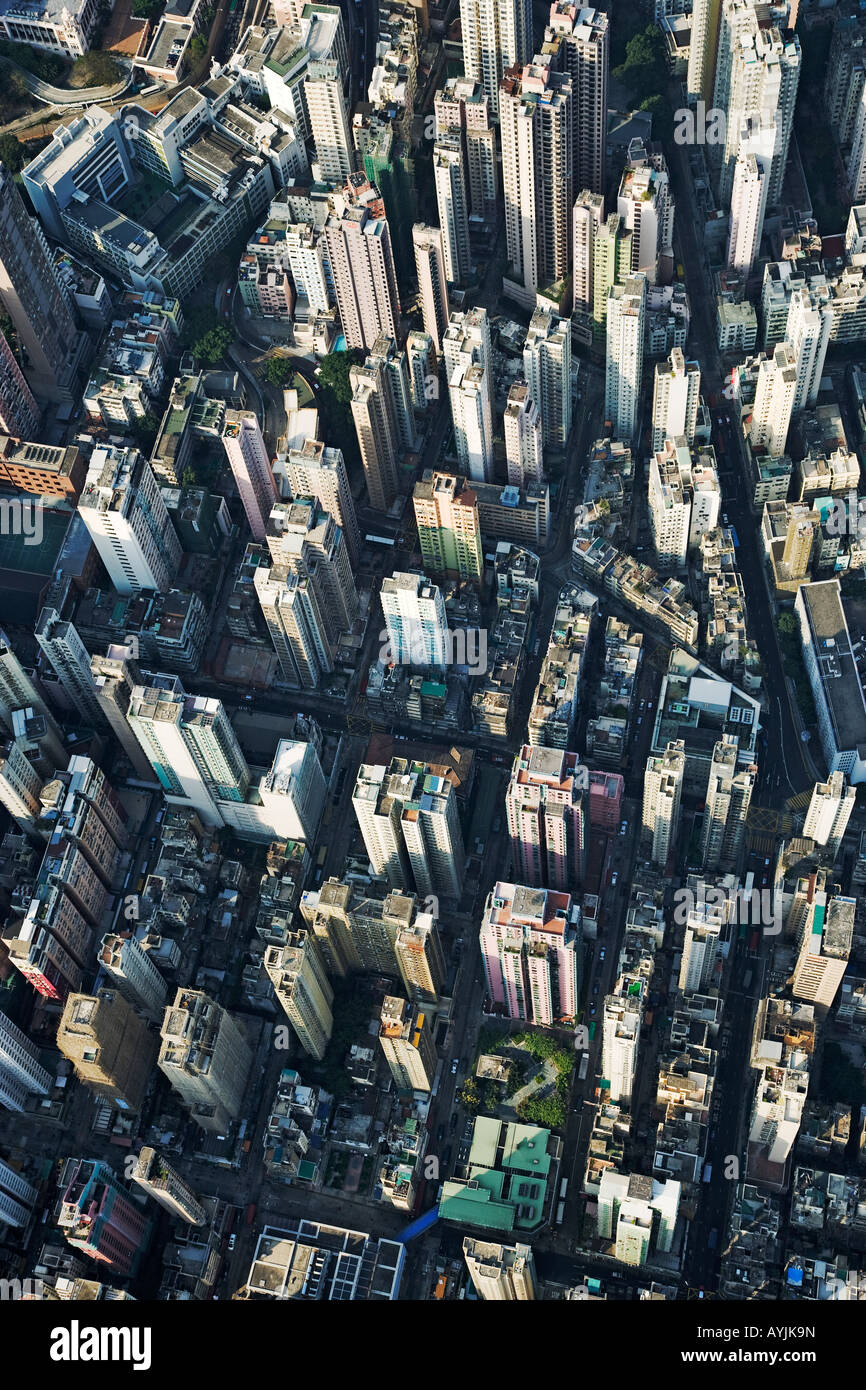 Aerial view of Hong Kong skyscrapers Hong Kong Stock Photo - Alamy