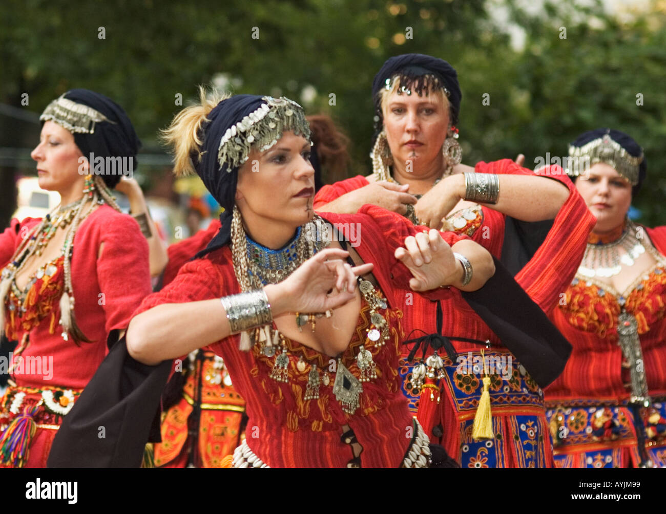 Belly Dancers World On The Square Corydon Indiana Stock Photo - Alamy