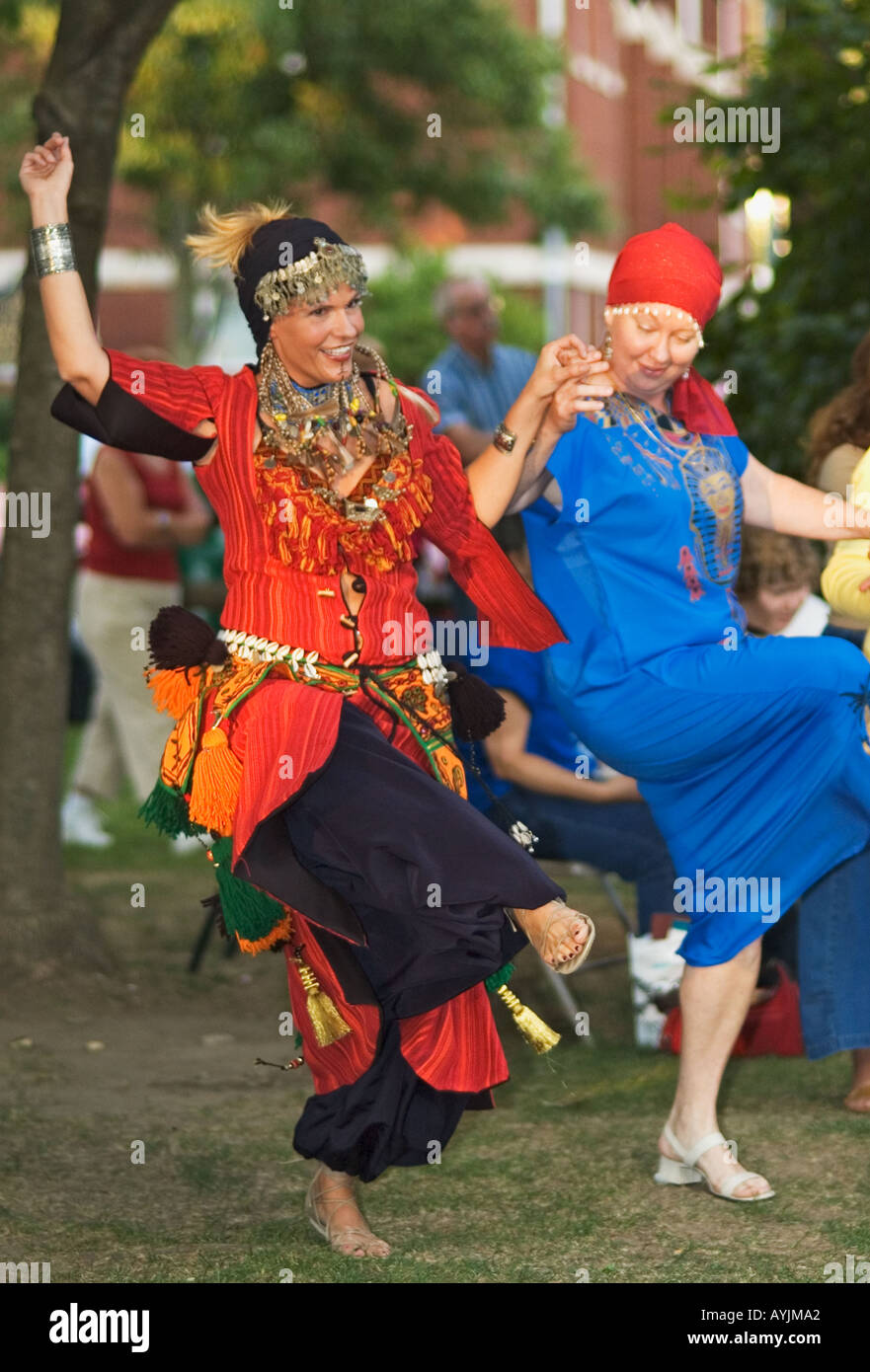 Cultural Dancers World On The Square Corydon Indiana Stock Photo - Alamy