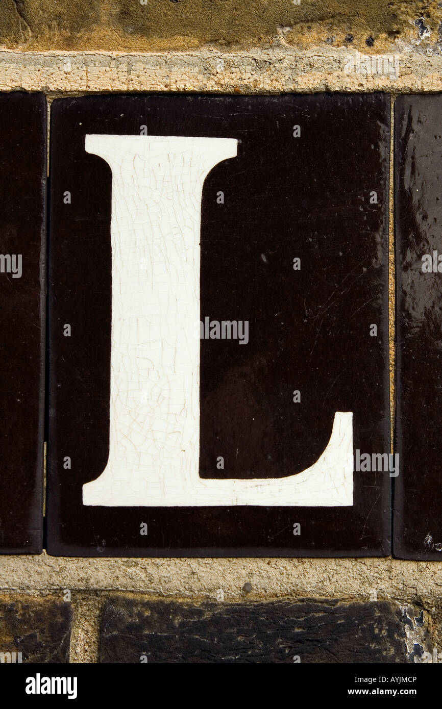 The letter L from street sign London England UK Stock Photo - Alamy