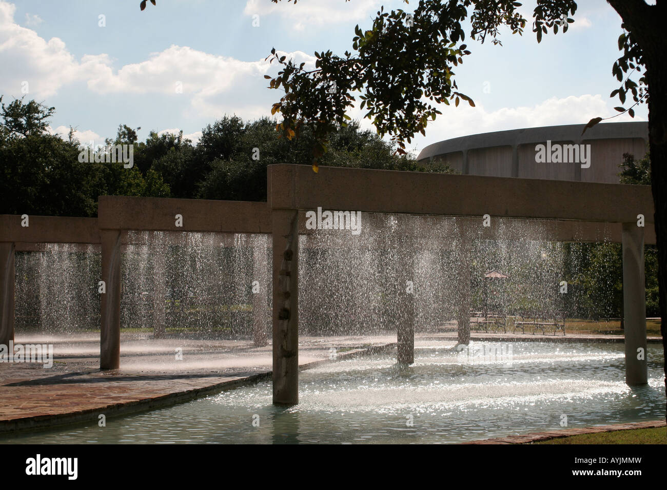 Water gardens Hemisfair Park San Antonio Texas Stock Photo - Alamy