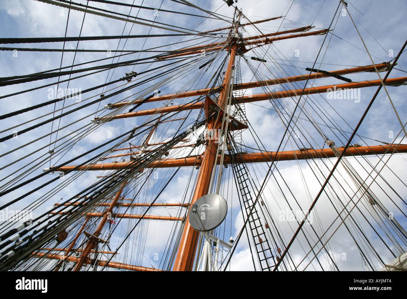 Masts of the Sedov, the largest tall ship in the world, Southend on Sea ...