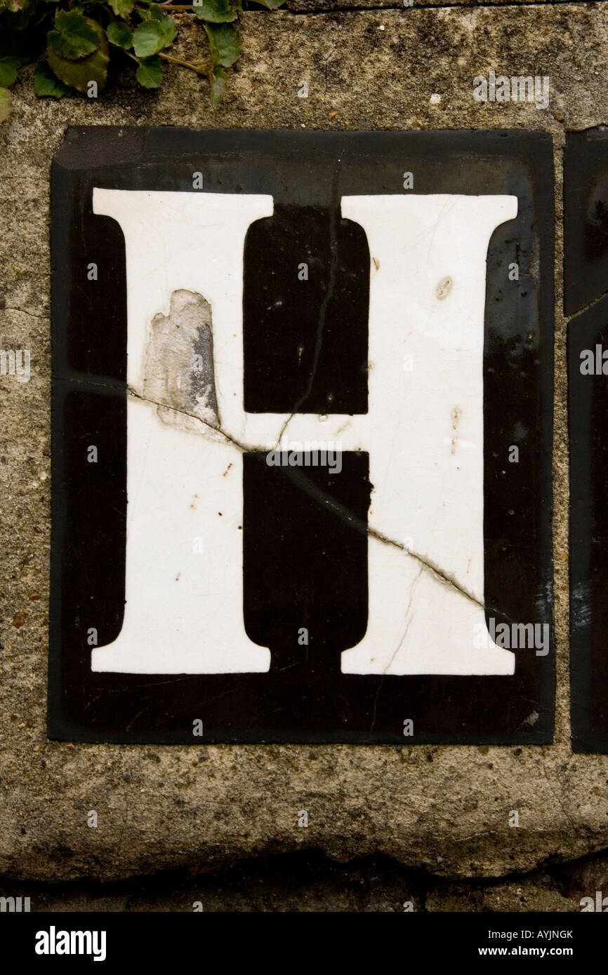 The letter H from street sign London England UK Stock Photo - Alamy