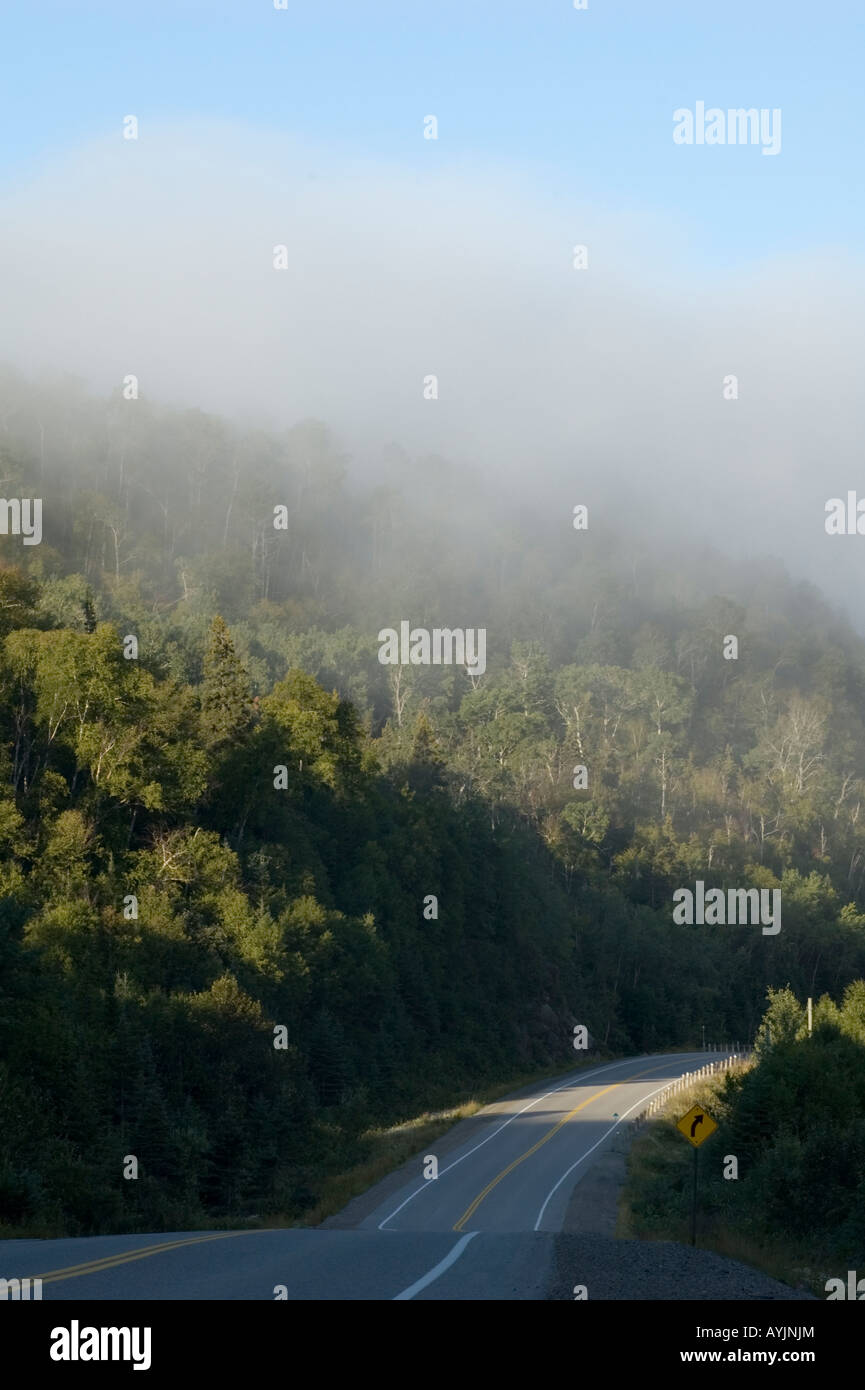 mist over open road Stock Photo - Alamy