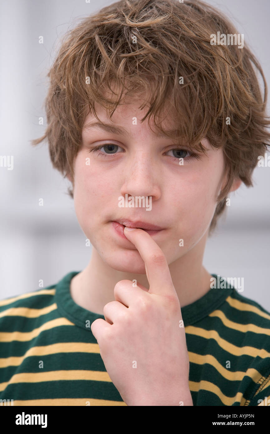 Portrait of a teenage boy Stock Photo - Alamy