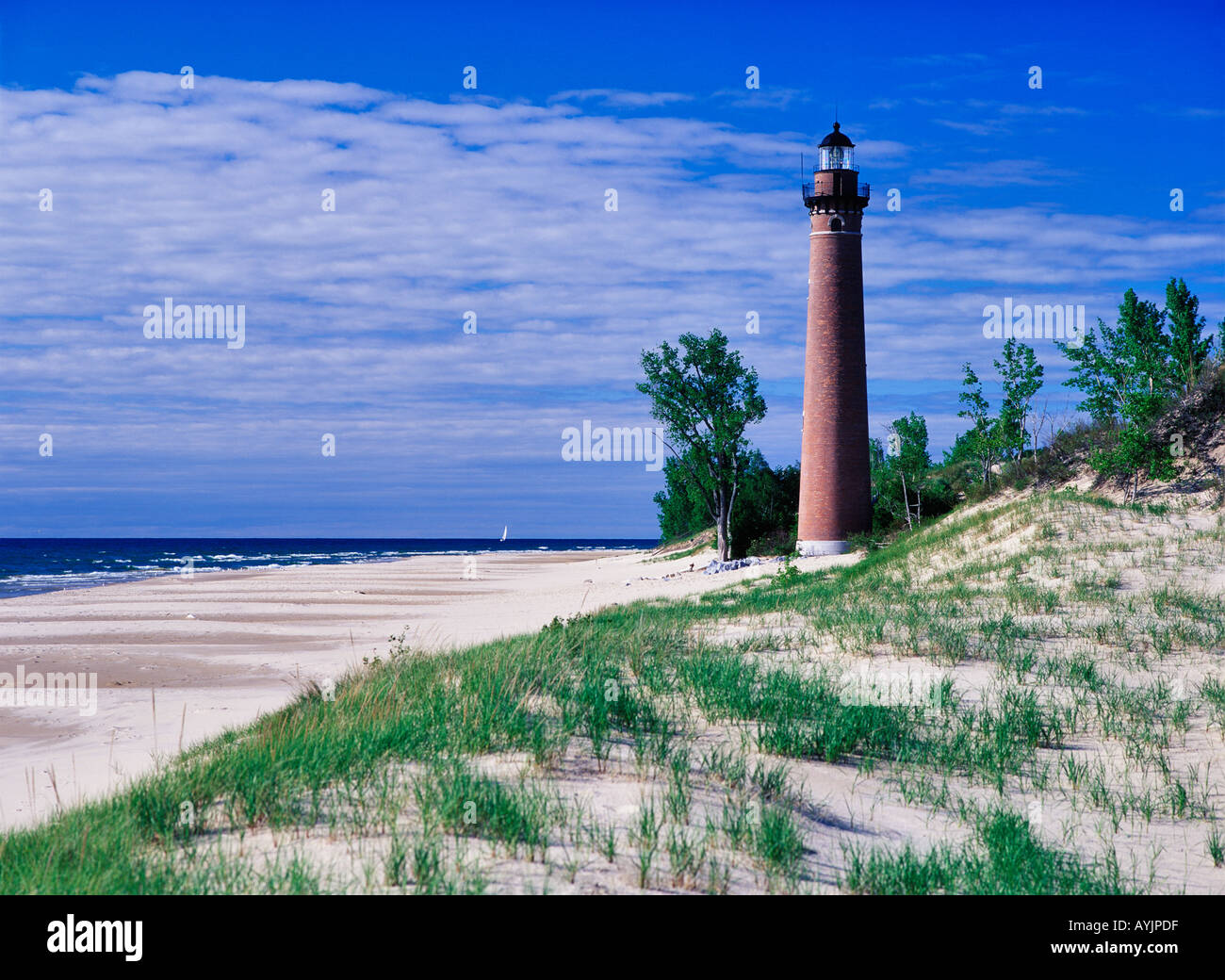 Little Sable Lighthouse Lake Michigan Near Pentwater Michigan Stock ...