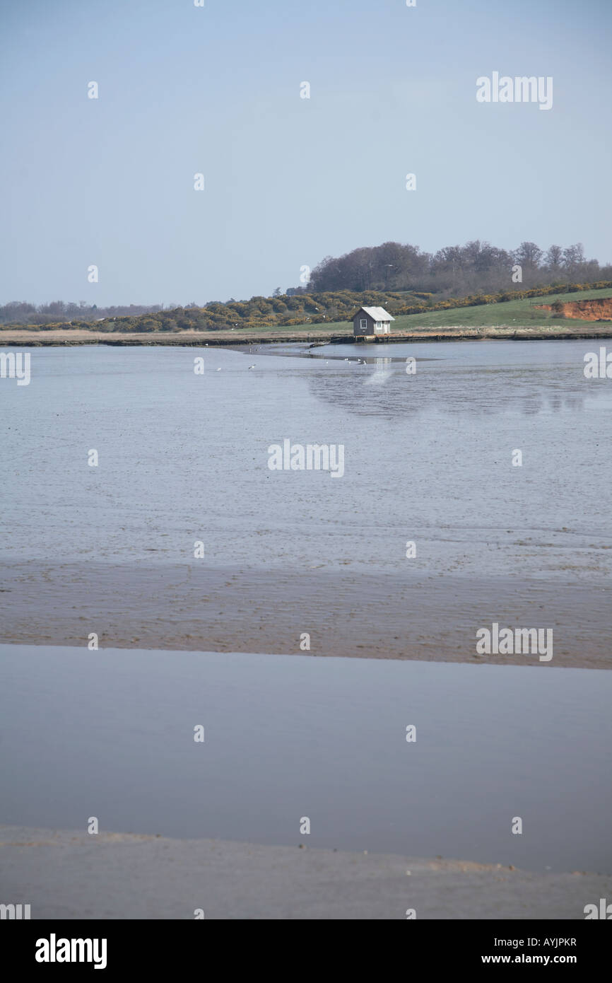 Mudflats river low tide Butley Creek, Suffolk, England Stock Photo - Alamy