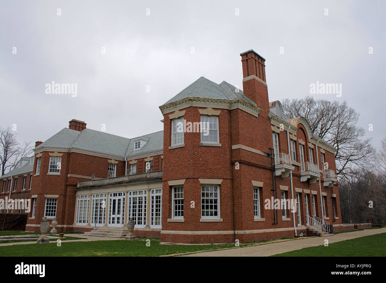 Facing North, a view of The Farms, the Robert Allerton Mansion Stock ...
