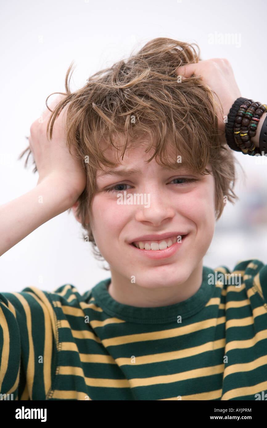 Portrait of a desperate teenage boy Stock Photo - Alamy