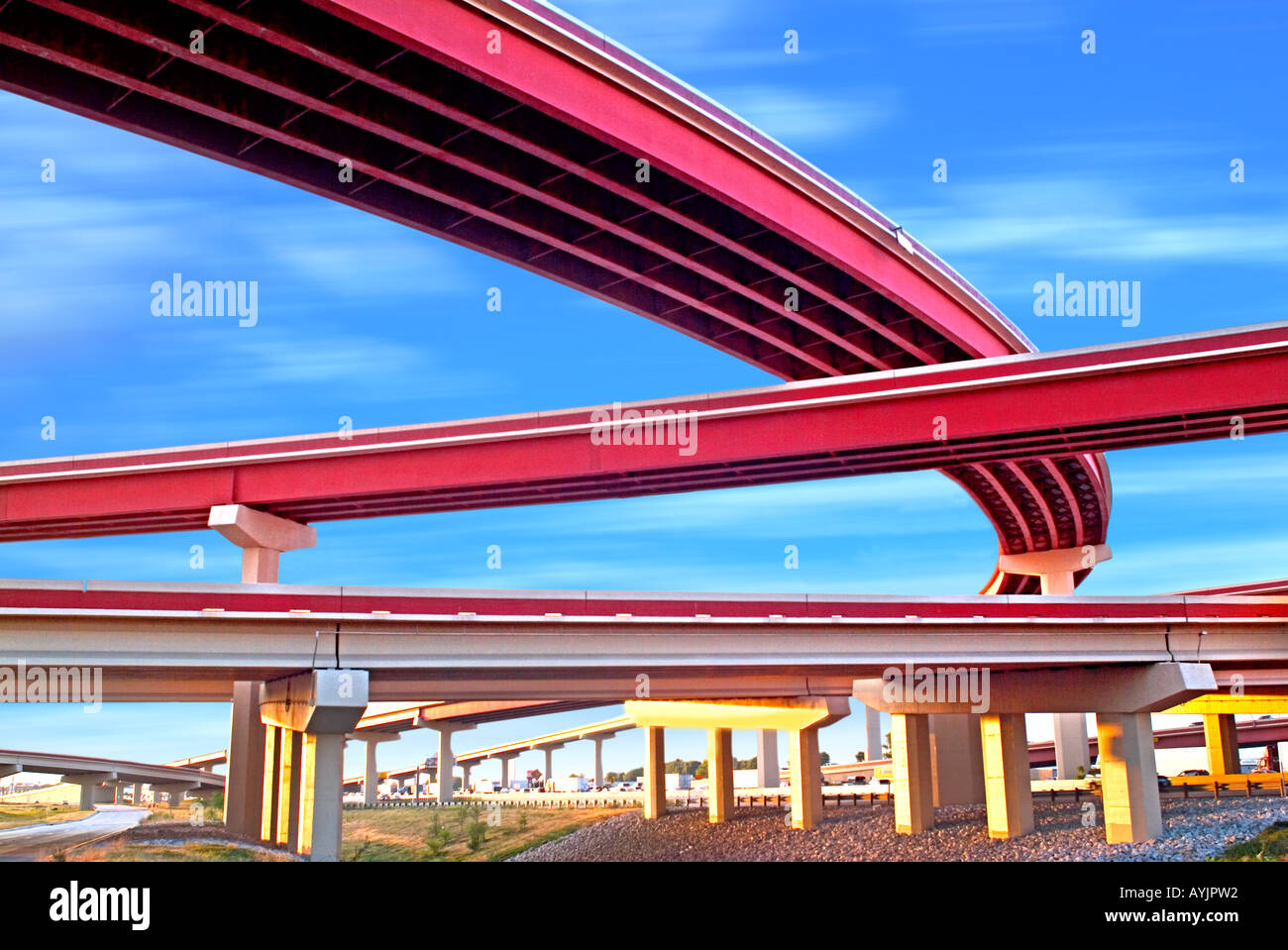 Interstate highway overpasses hi-res stock photography and images - Alamy