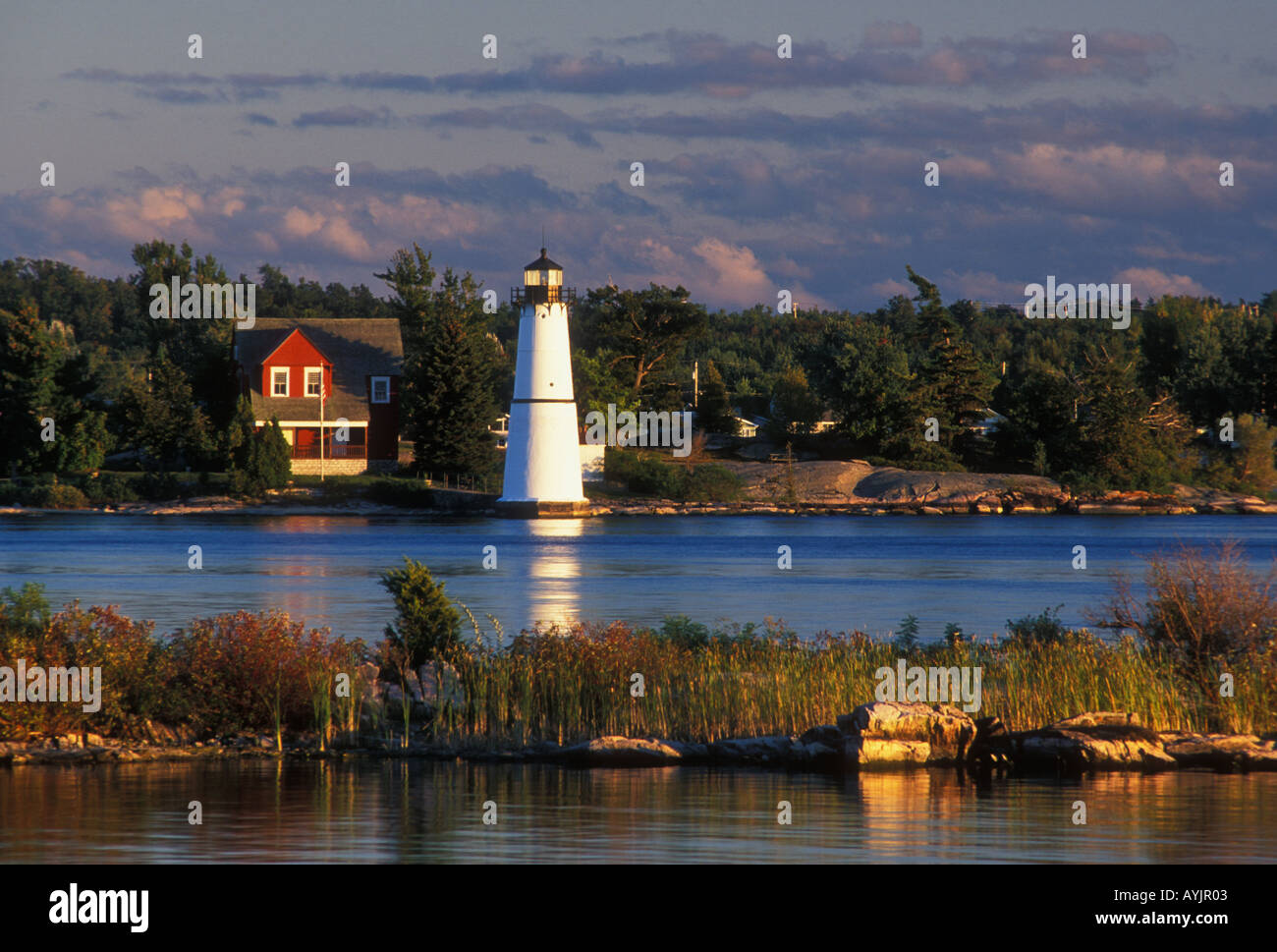 Rock Island Lighthouse St Lawrence River Near Thousand Island Park New ...