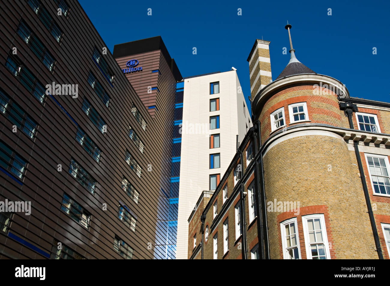 Hilton hotel contrasted with old building London Stock Photo - Alamy Hilton hotel contrasted with old building London Stock Photo - Alamy