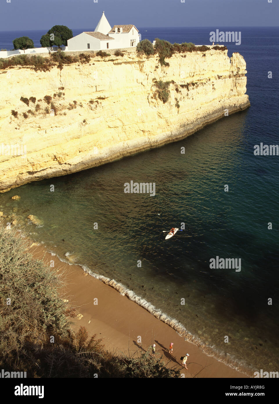 Beach small strip of sand Cliffs Clear sea water Rocks Whitewashed ...