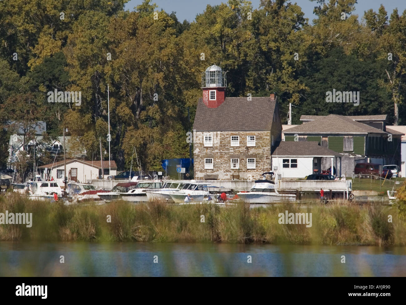 Selkirk Lighthouse Salmon River Lake Ontario New York Stock Photo - Alamy