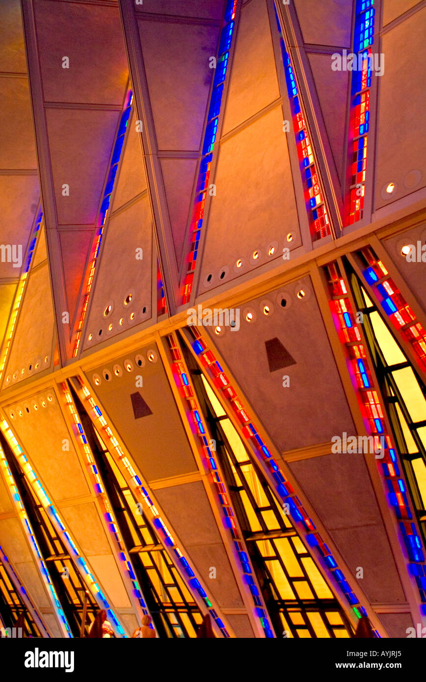 Ceiling shot of stained glass Stock Photo - Alamy