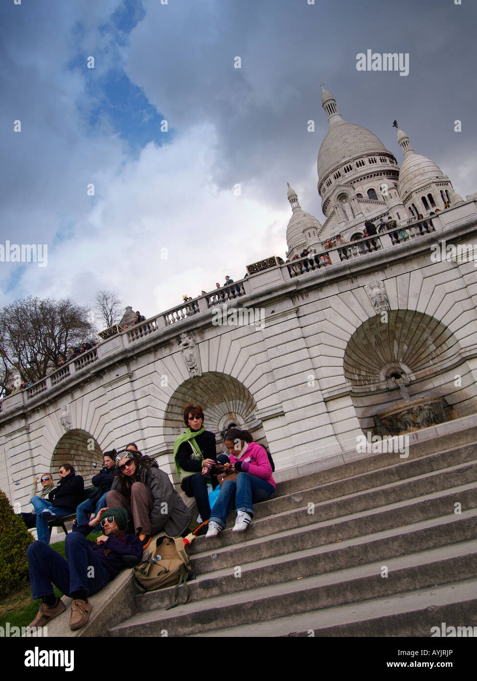 Montmartre steps hi-res stock photography and images - Alamy