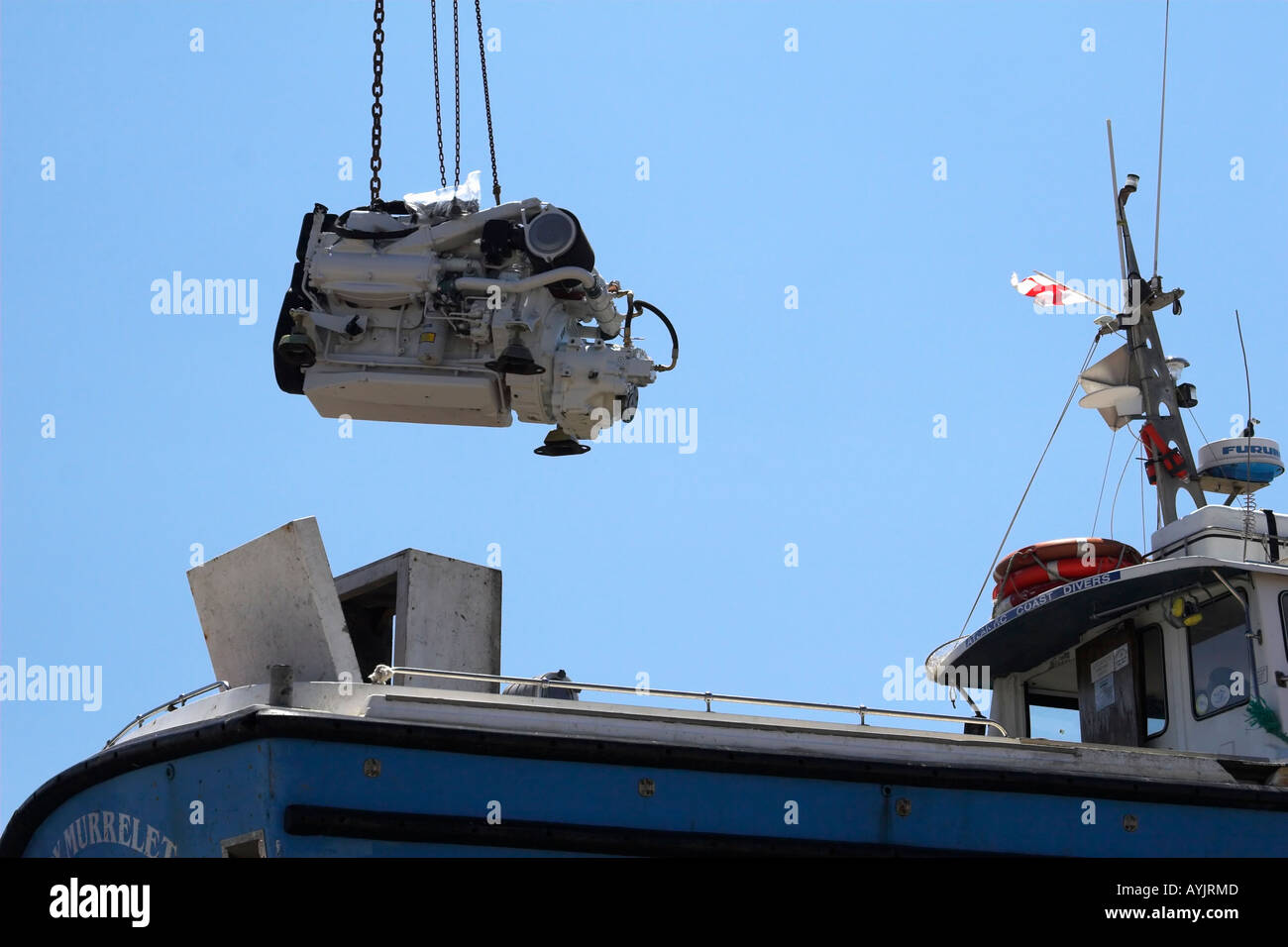 Hoisted by crane hi-res stock photography and images - Alamy
