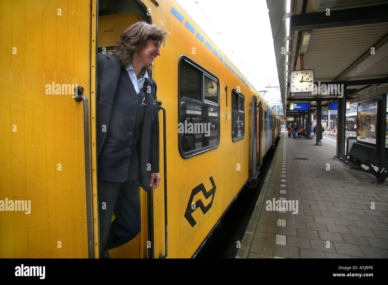 Female train conductor hi-res stock photography and images - Alamy
