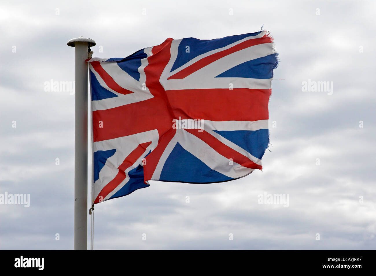 Union Jack Flag flying in the wind Stock Photo - Alamy