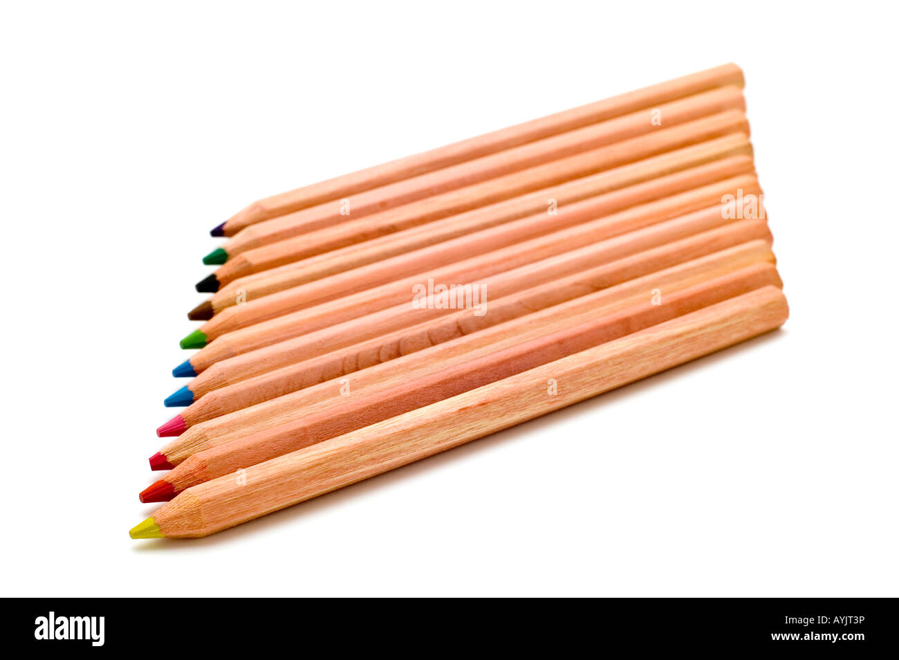 object on white colored pencil Stock Photo - Alamy