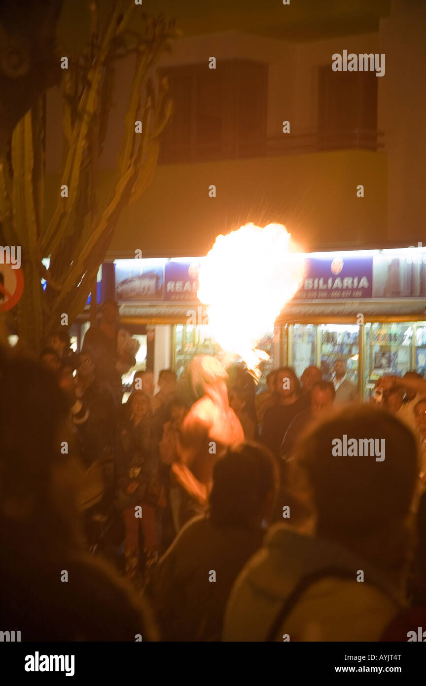 Fire Eater at the Carnival Stock Photo - Alamy