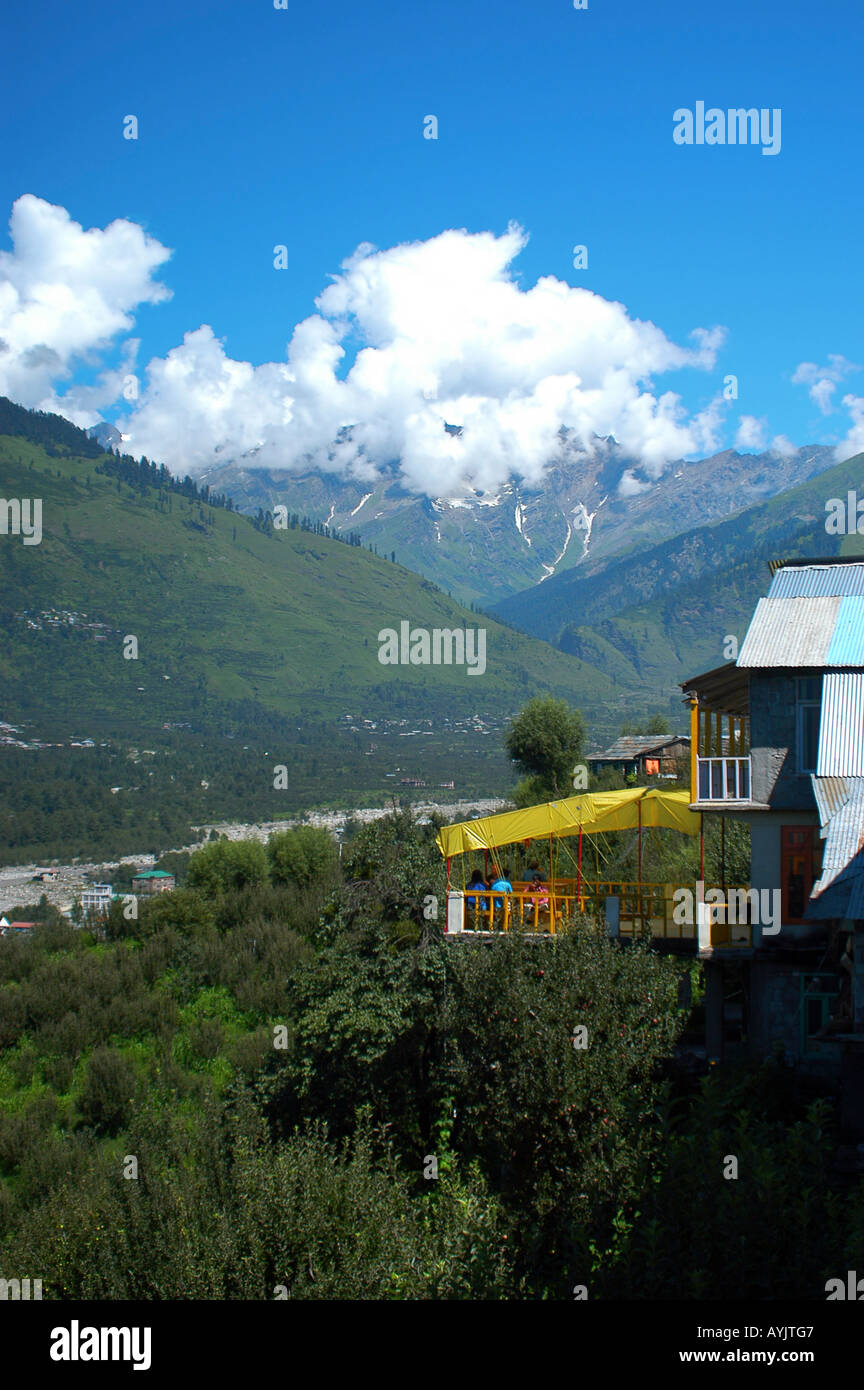India Himachal Pradesh Kullu valley near Vashisht landscape Stock Photo ...