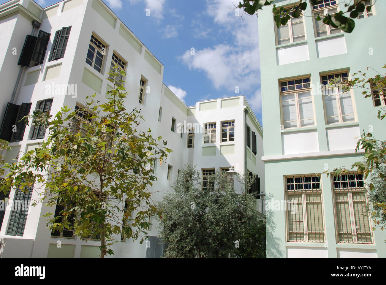 Bauhaus style building in Rothschild Boulevard Tel Aviv Israel Stock ...