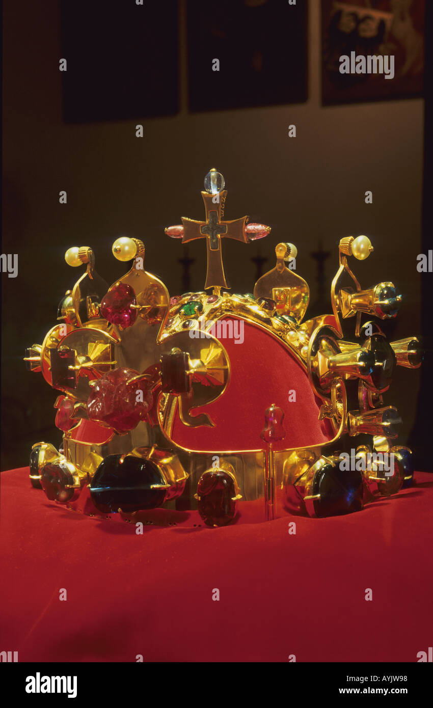 Crown of Karlstein castle built by Charles IV emperor Bohemia Czech ...