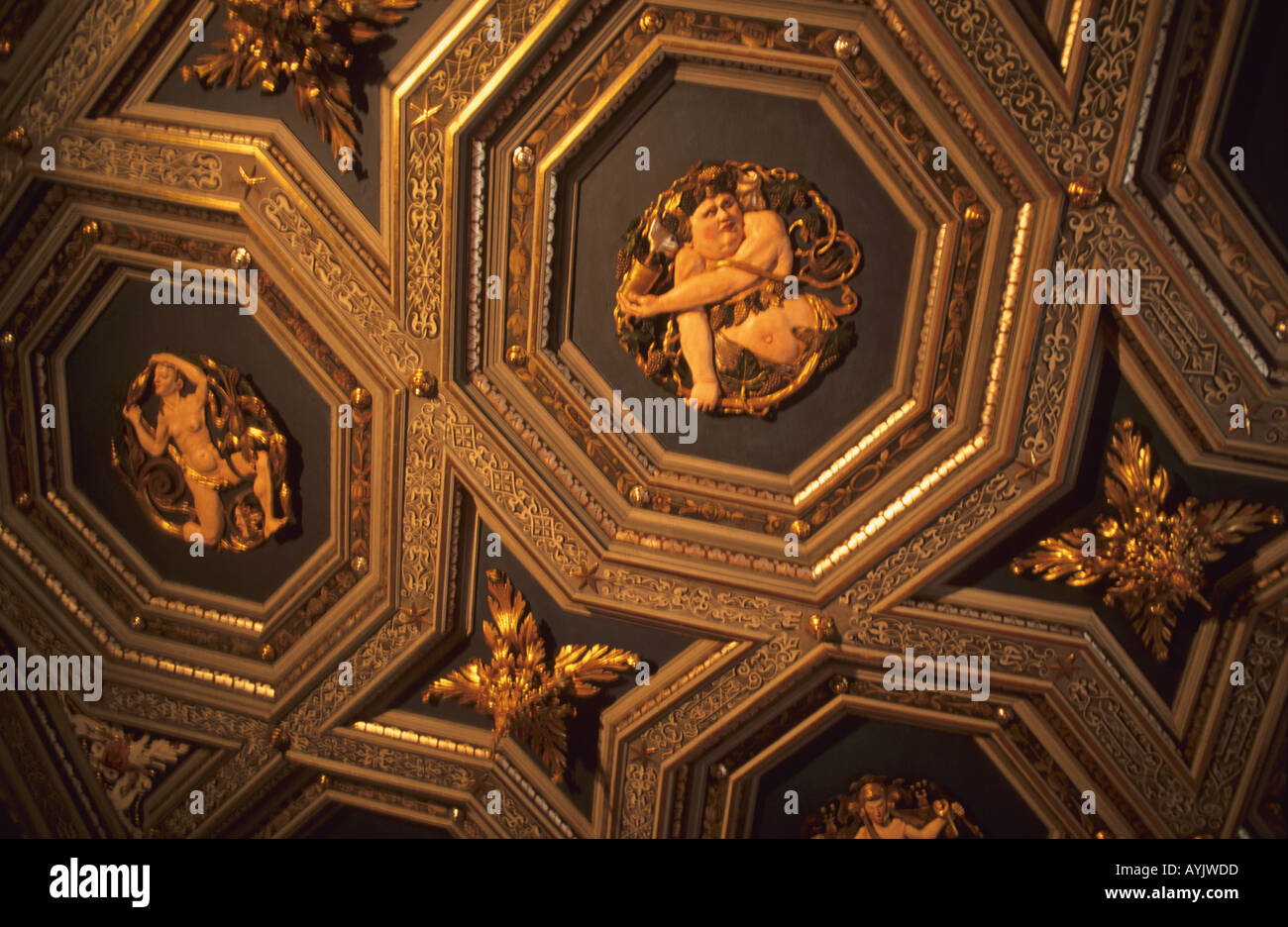 Interior of Telc castle Czech Republic Stock Photo - Alamy