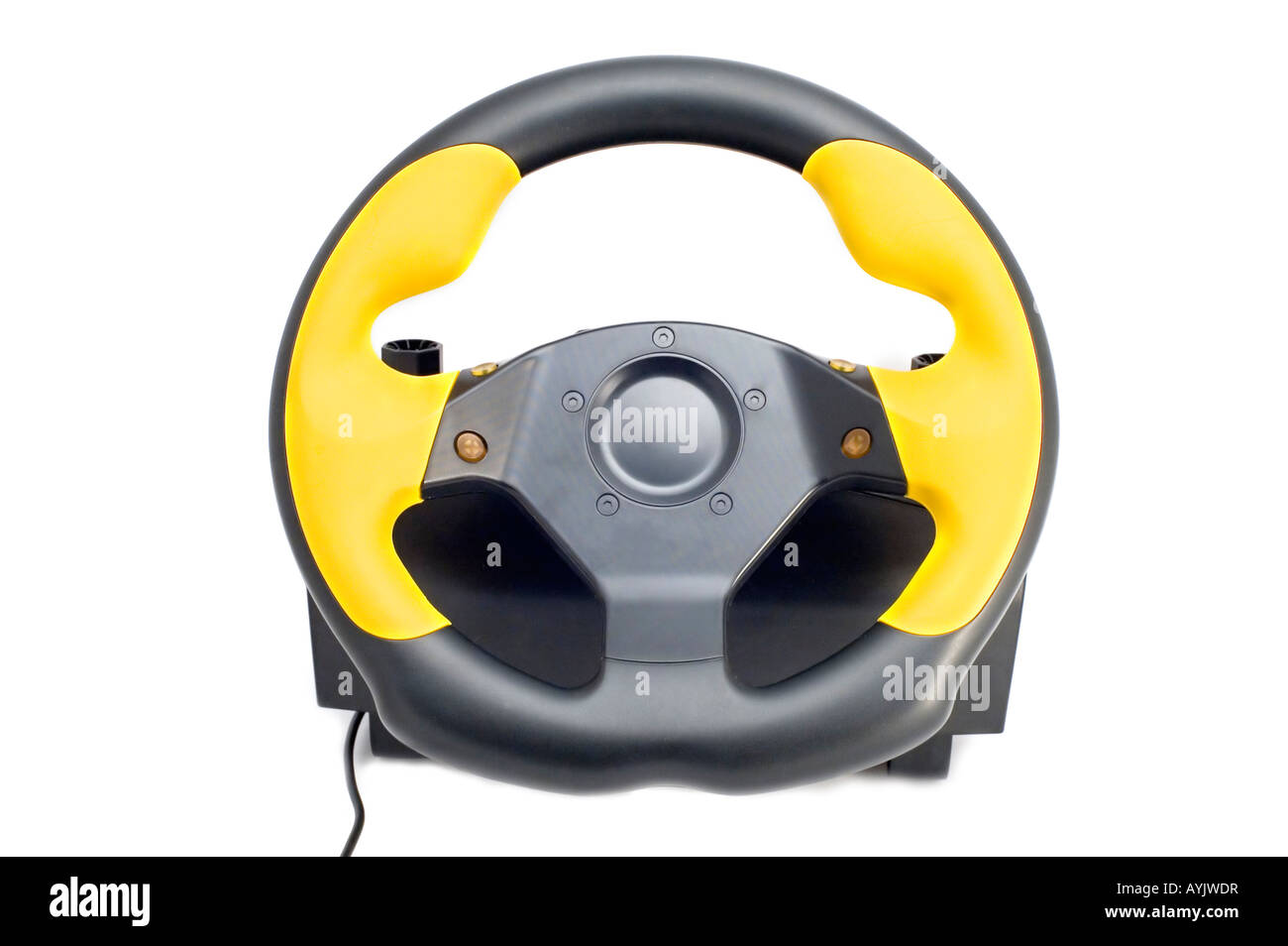series object on white steering wheel Stock Photo - Alamy