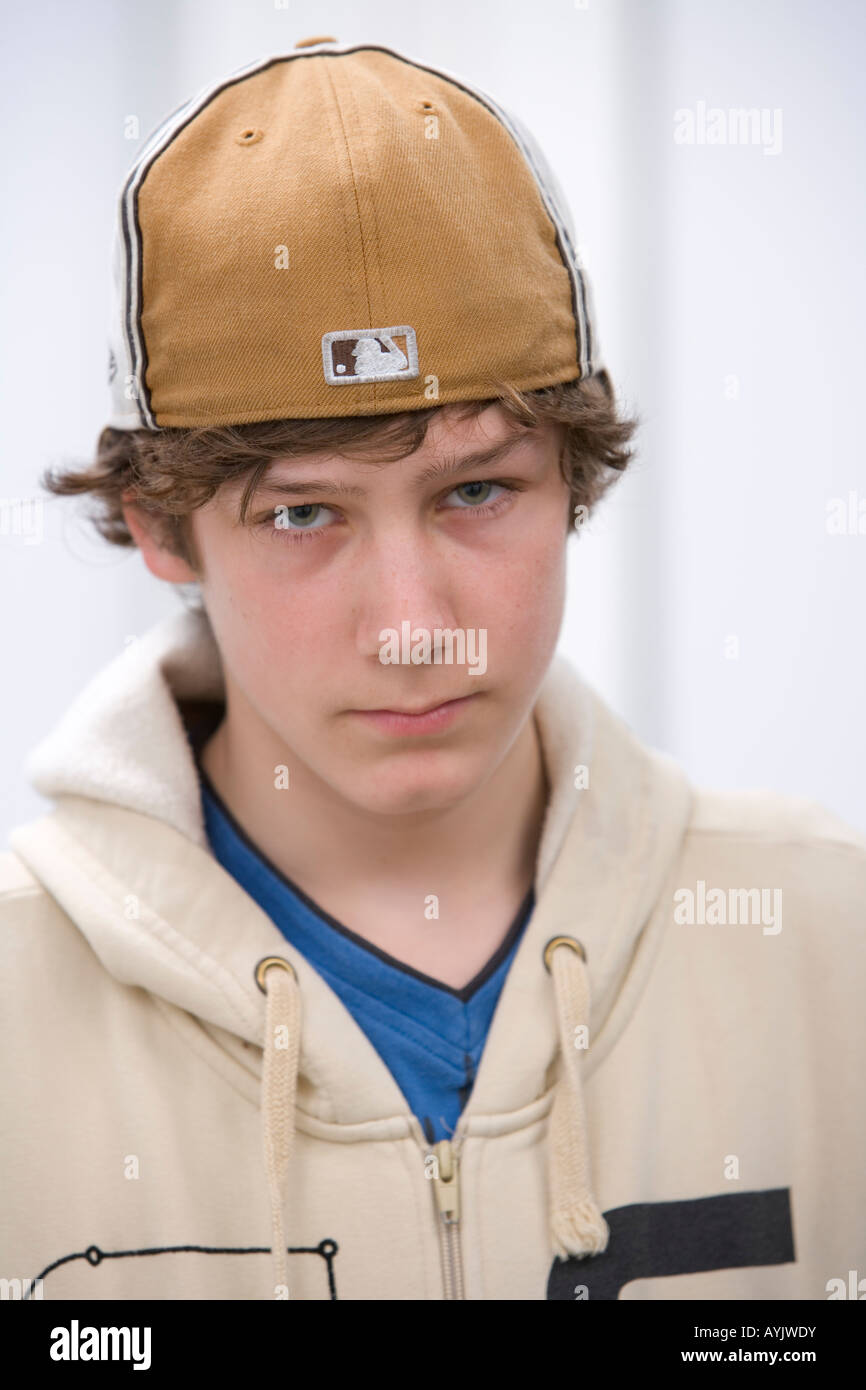 Portrait of an angry teenage boy Stock Photo - Alamy