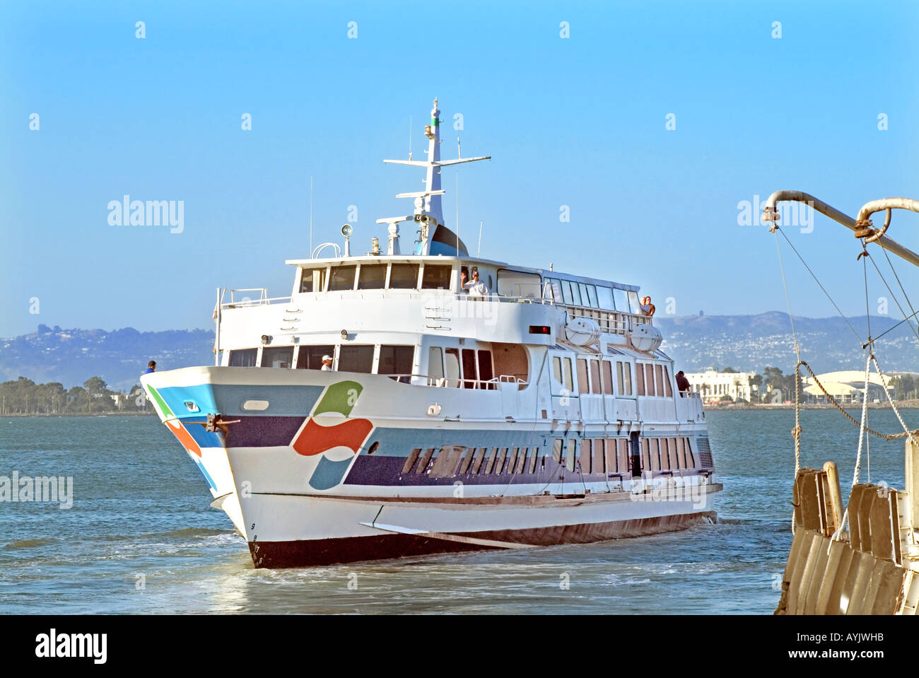 Modern ferry boat in San Francisco Bay Stock Photo - Alamy