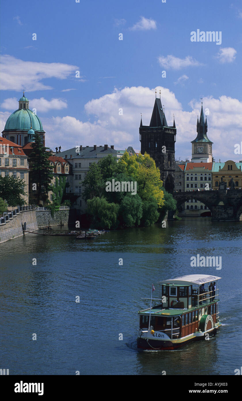 Vlatava River at Prague Czech Republic Stock Photo - Alamy
