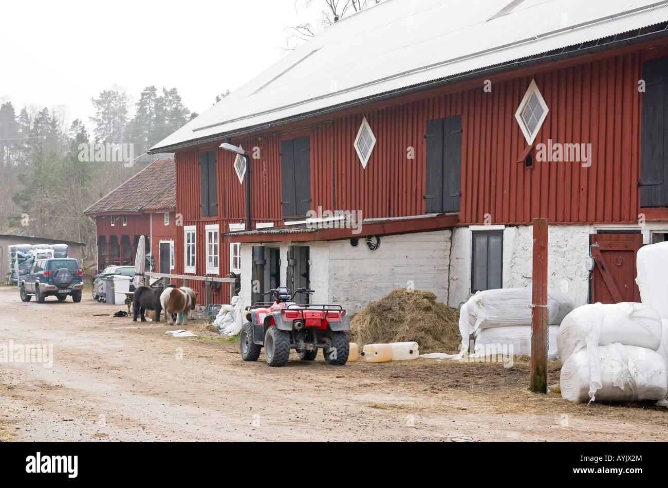 Stable at farm Stock Photo - Alamy