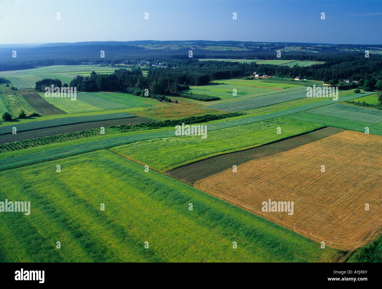 Polish Poland landscape scenery - bird's eye view Stock Photo - Alamy