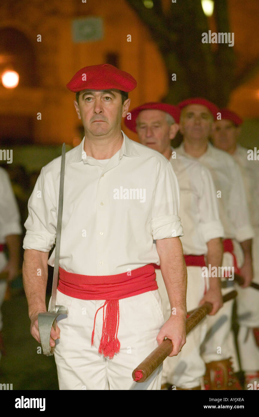 Traditional Basque Folk dance Euskal Dantza Tradizionaleko taking place ...