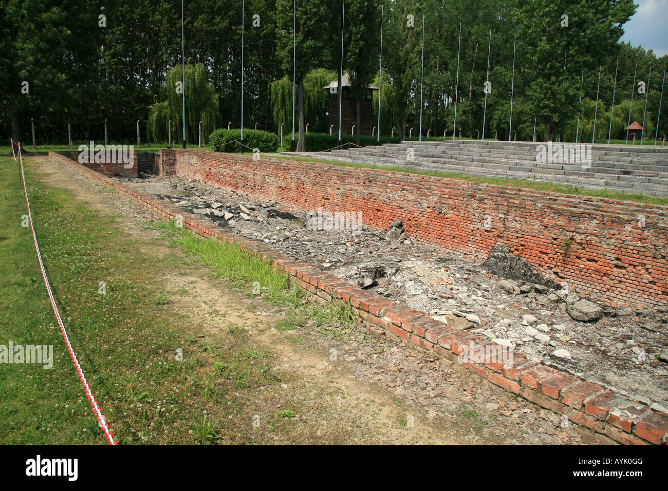 The underground changing area of Crematorium II at the former Nazi ...