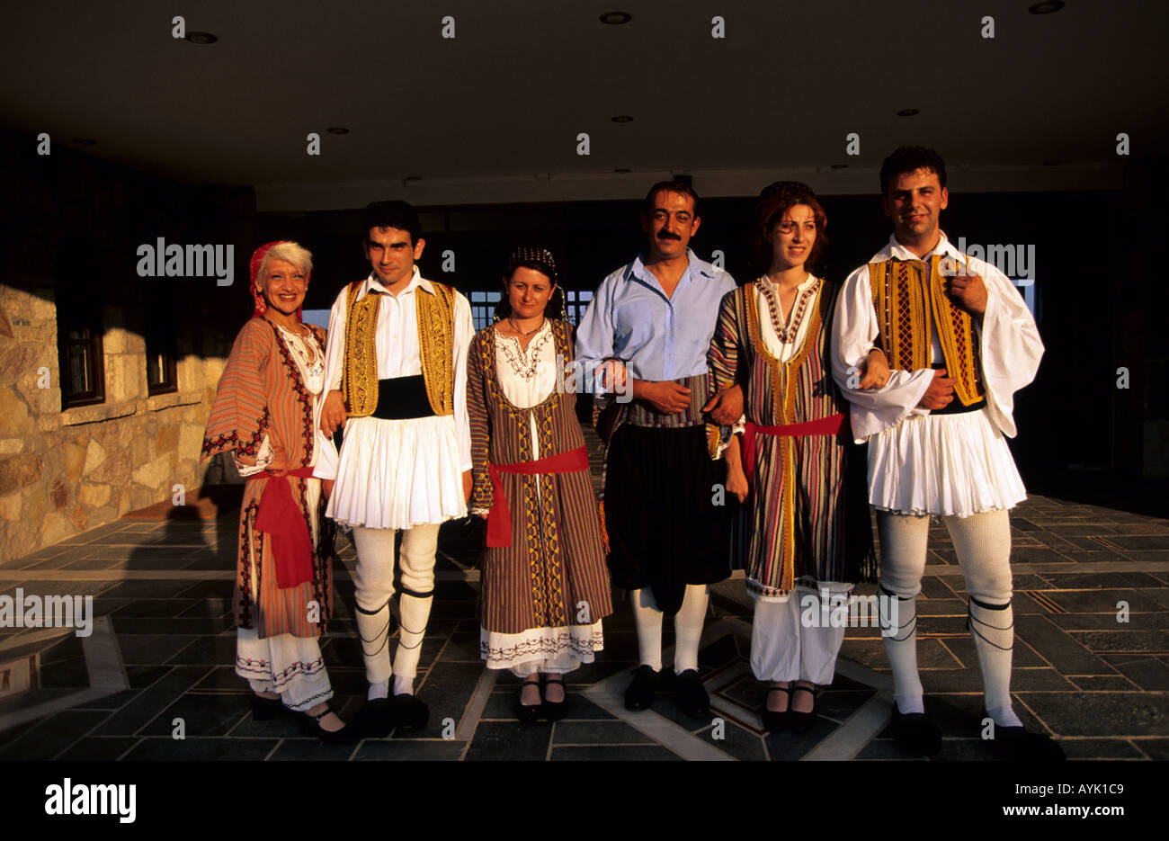 greece greek culture and dance a troupe of dancers in traditional ...