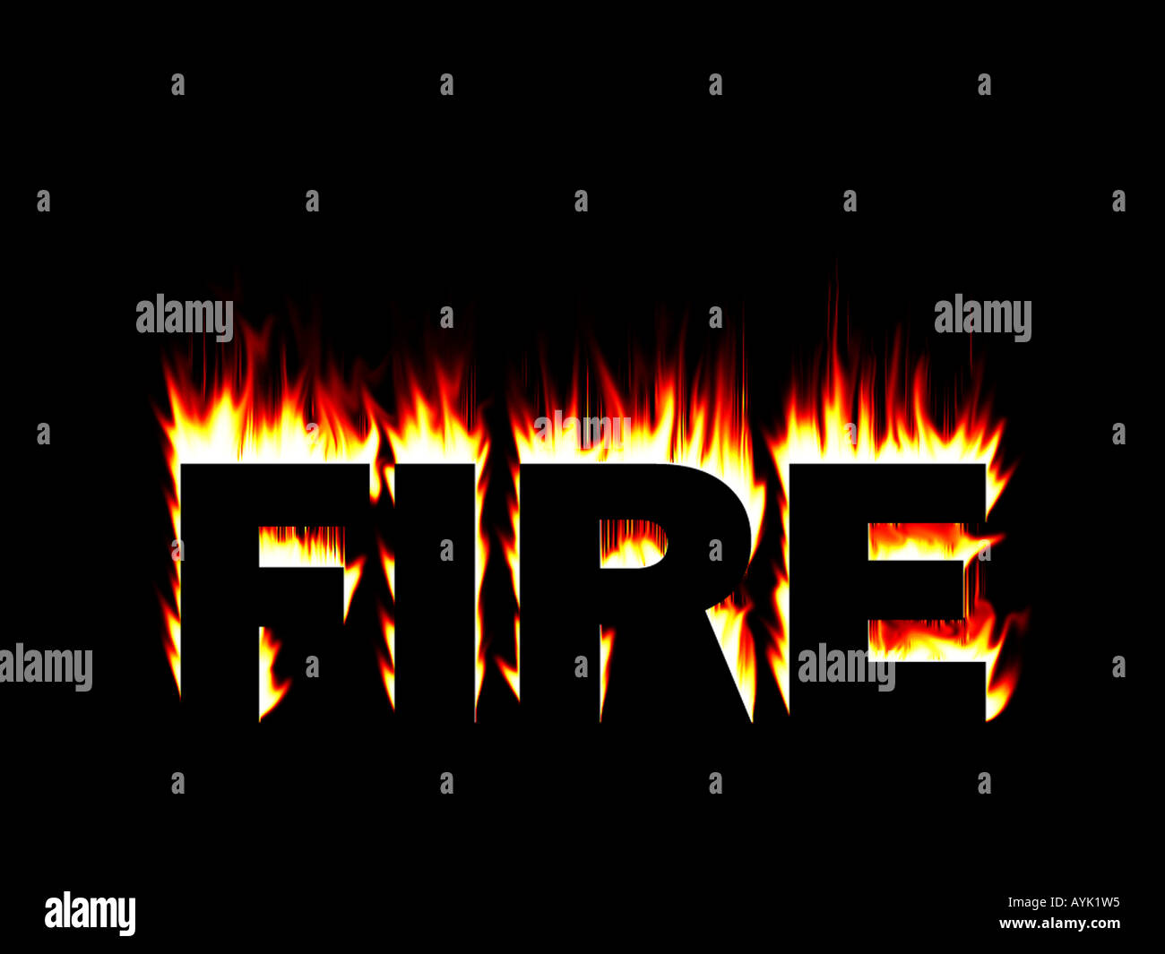 Fire alarm word Cut Out Stock Images & Pictures - Alamy
