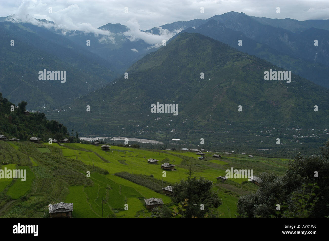 India Kullu District Himachal Pradesh landscape near Nagar Northern ...