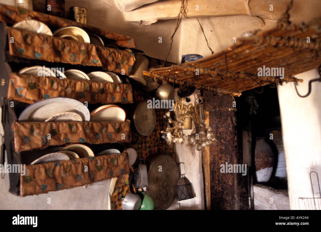 Old traditional kitchen inside greek hi-res stock photography and ...