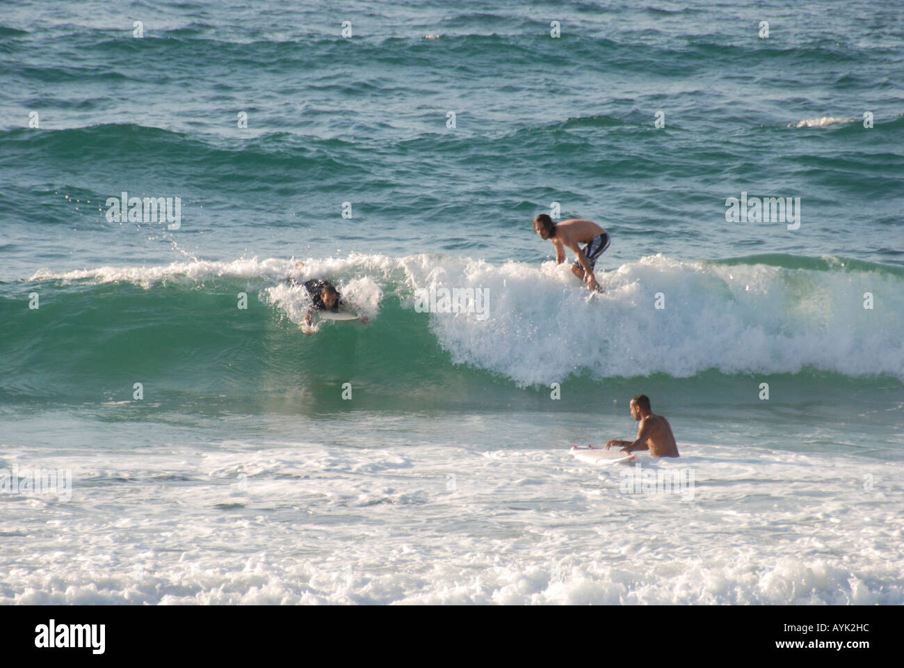 Tel Aviv Israel Surfers surfing in the Mediterranean Stock Photo - Alamy