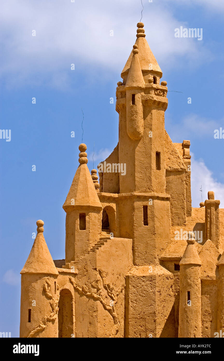 Castle Sand sculpture festival on the Haifa beach July 2006 Stock Photo ...