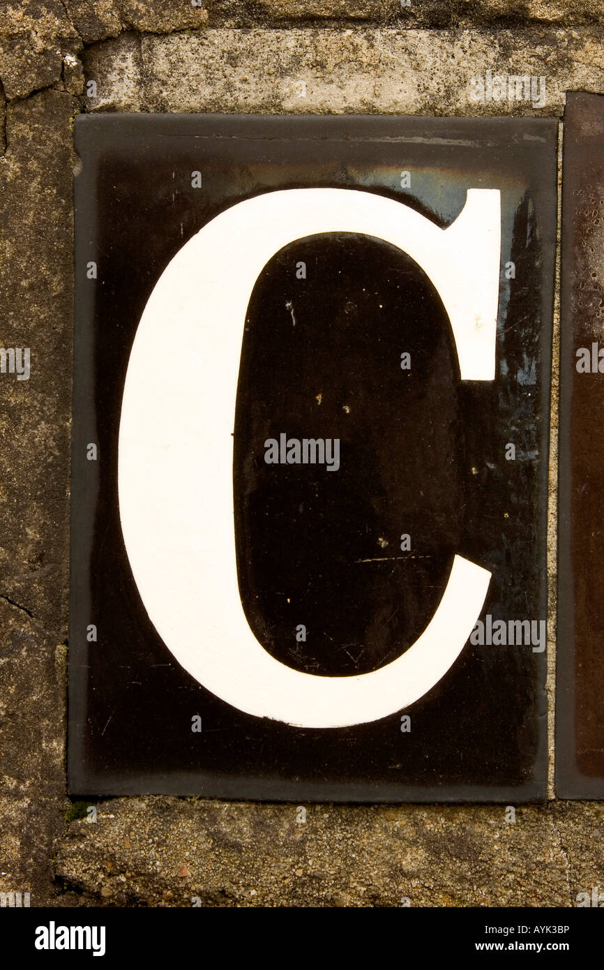 The letter C from street sign London England UK Stock Photo - Alamy