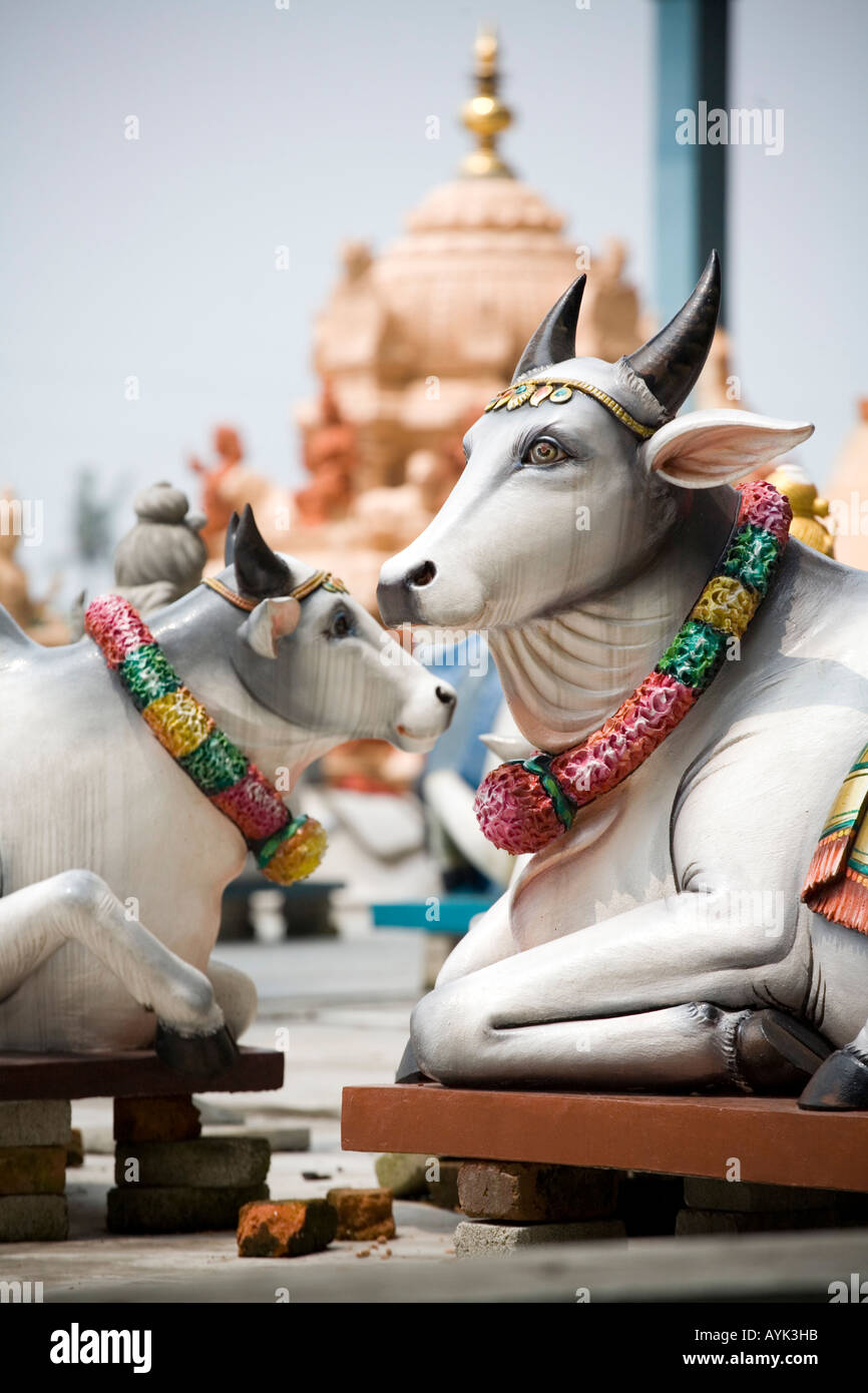 Ornamental cows, sacred symbols of religious beliefs Stock Photo - Alamy
