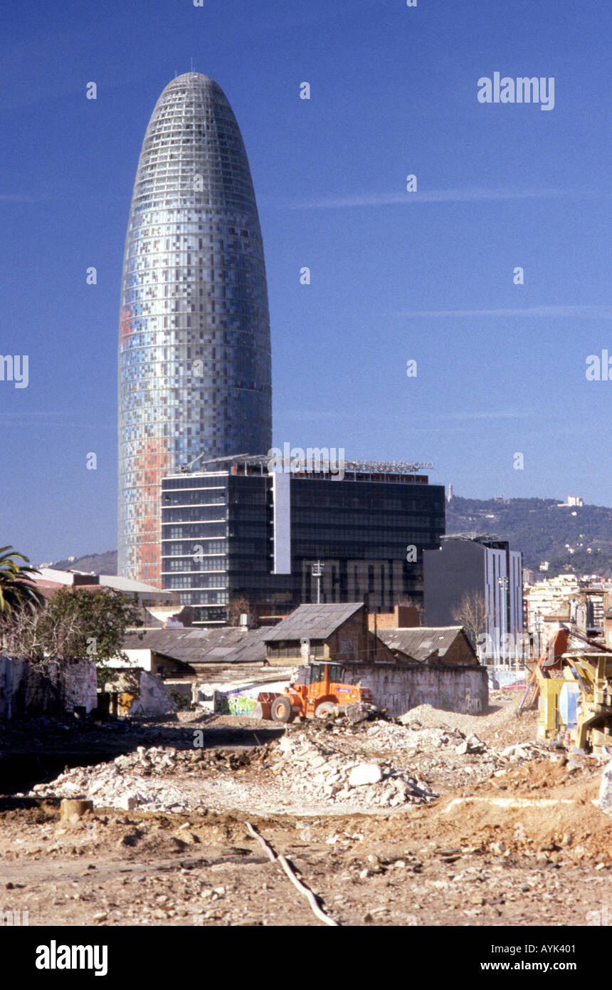 Torre Agbar Barcelona Stock Photo - Alamy